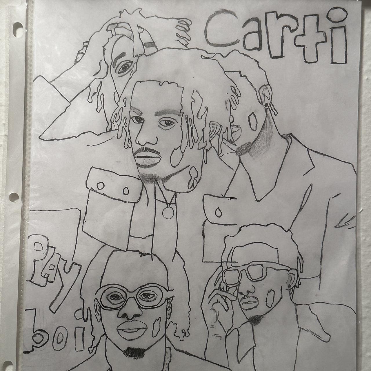 Playboi carti Drawing #playboicarti #drawing #pen... - Depop