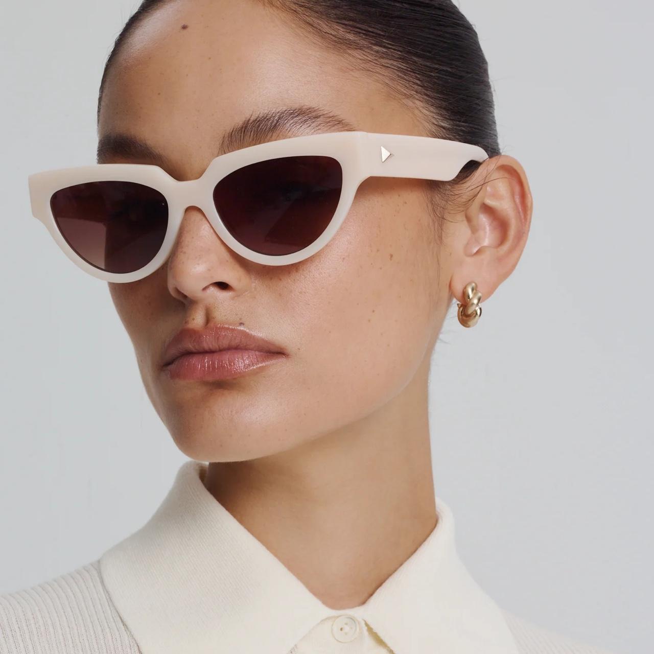 Scanlan Theodore Cat Eye Sunglasses Pearl White... - Depop