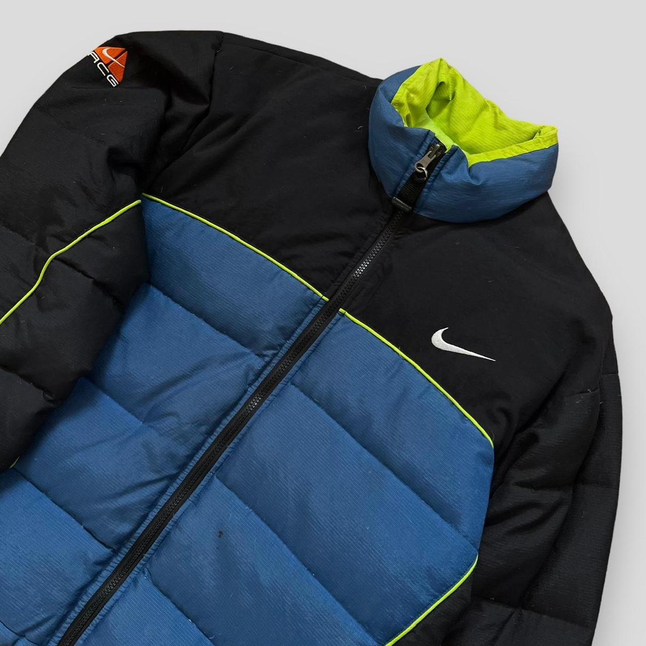 🚨 RARE 🚨 Vintage Nike ACG Blue / Black Down-Fill... - Depop