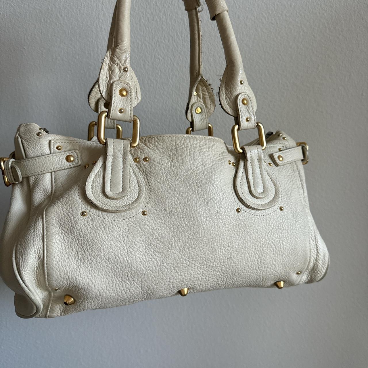 Authentic Chloe paddington in white/cream color... | Depop