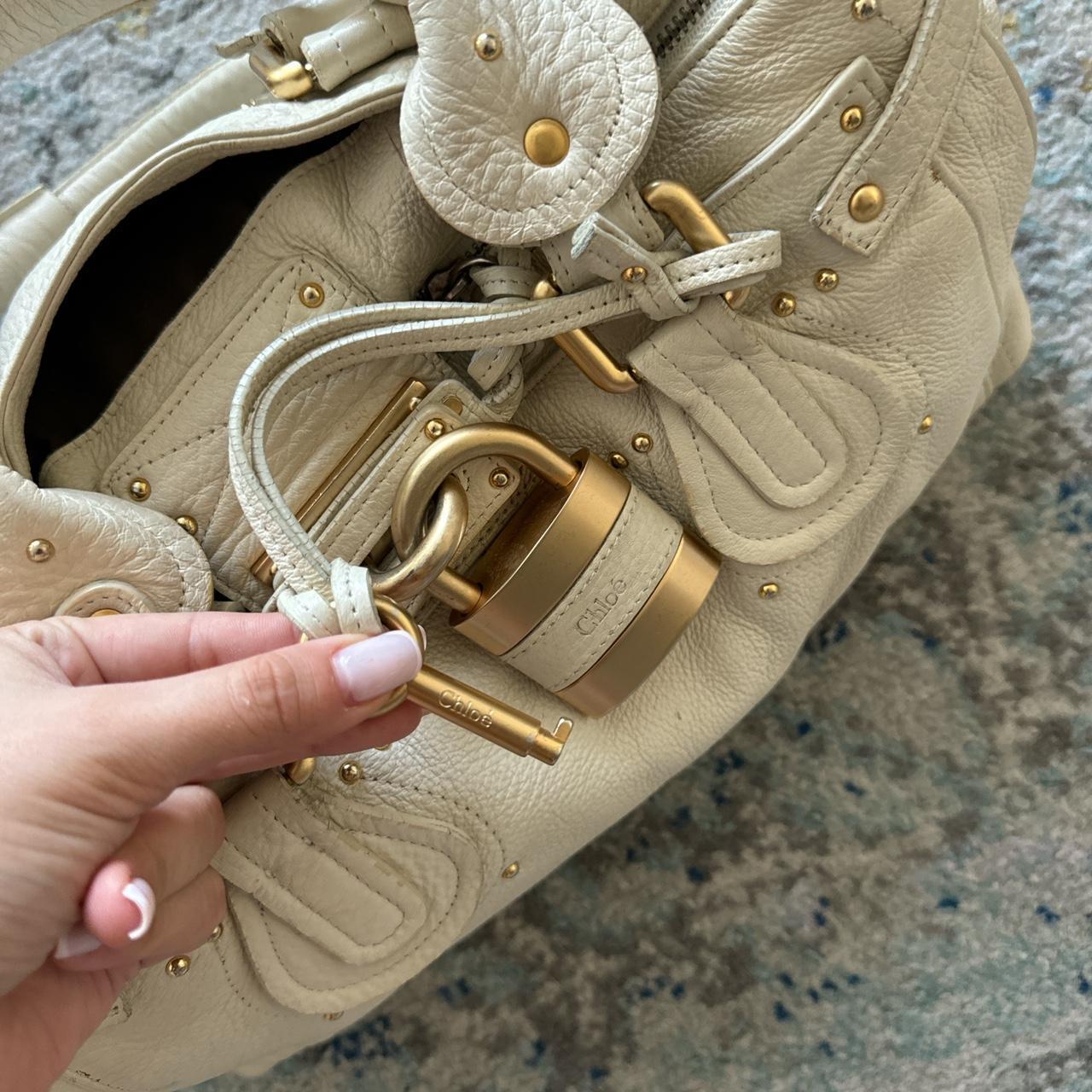 Authentic Chloe paddington in white/cream color... | Depop