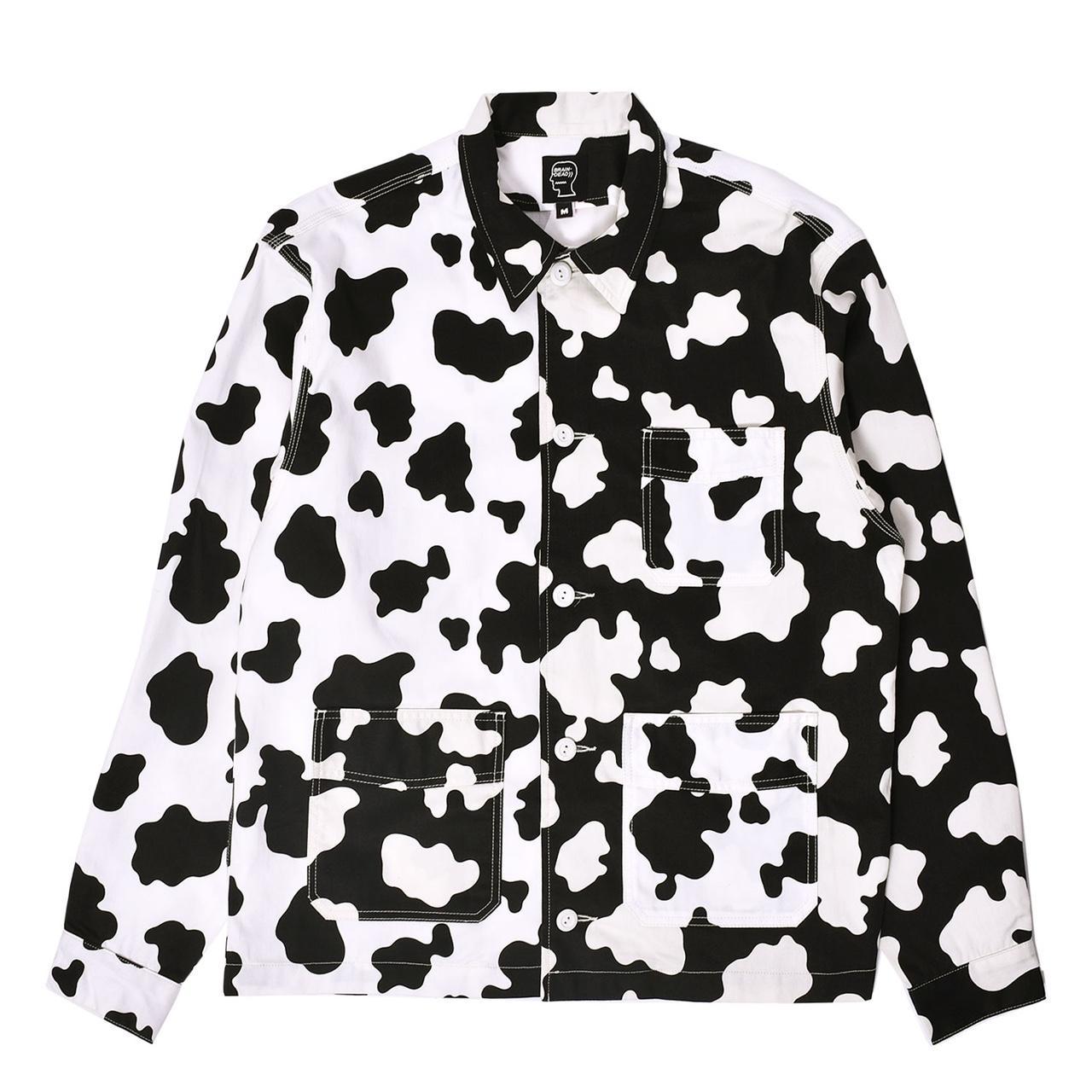 Brain Dead cow print work jacket. Never worn. Size... - Depop