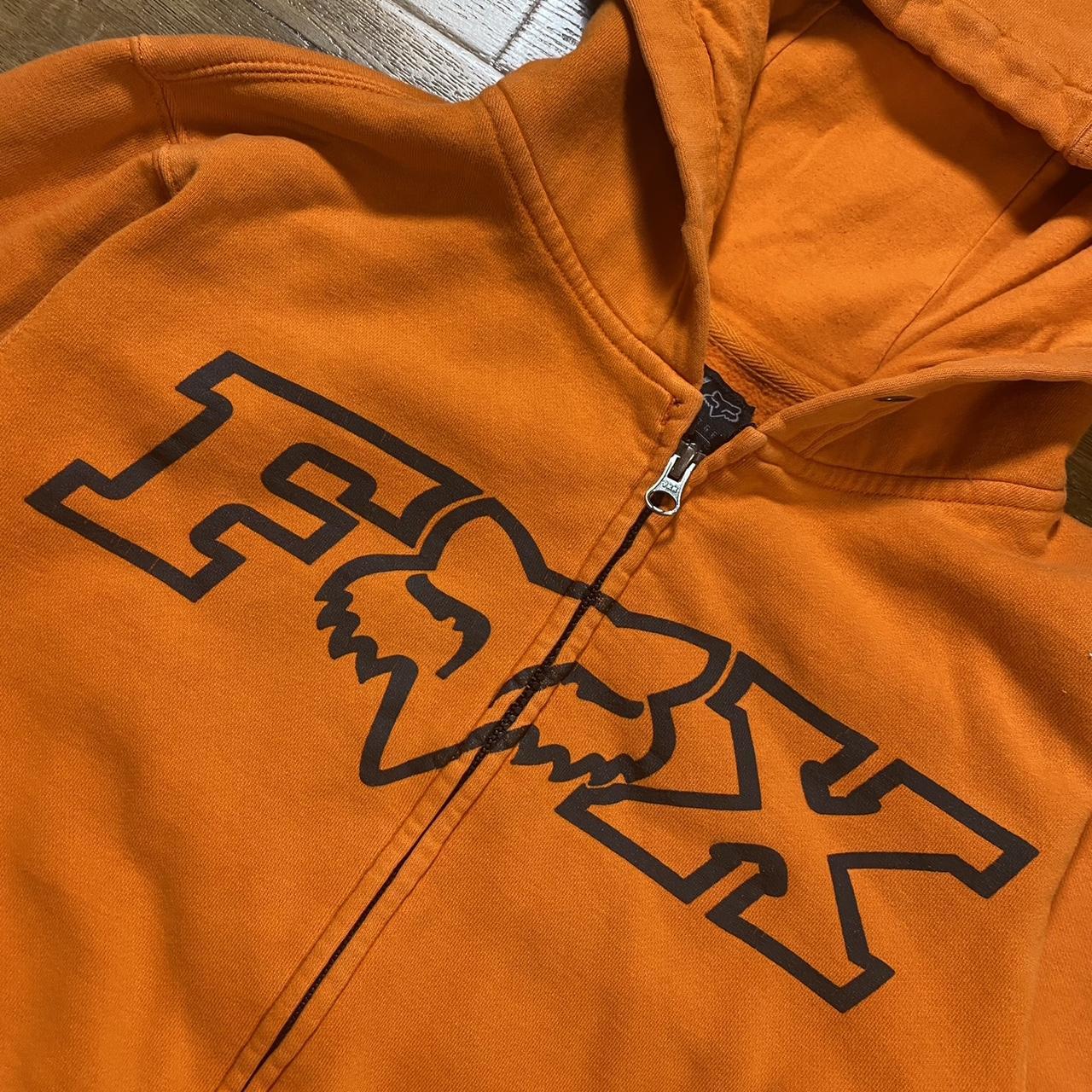 y2k Fox Racing Zip Up Size S small stain towards... - Depop