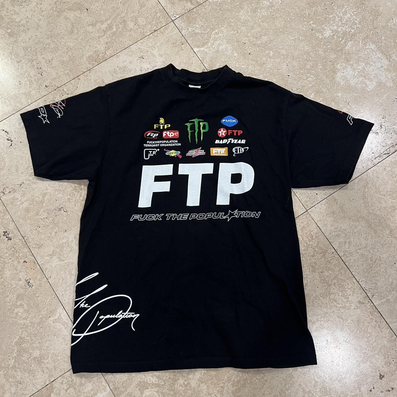 FTP pit crew tee black. Size L used but good... - Depop