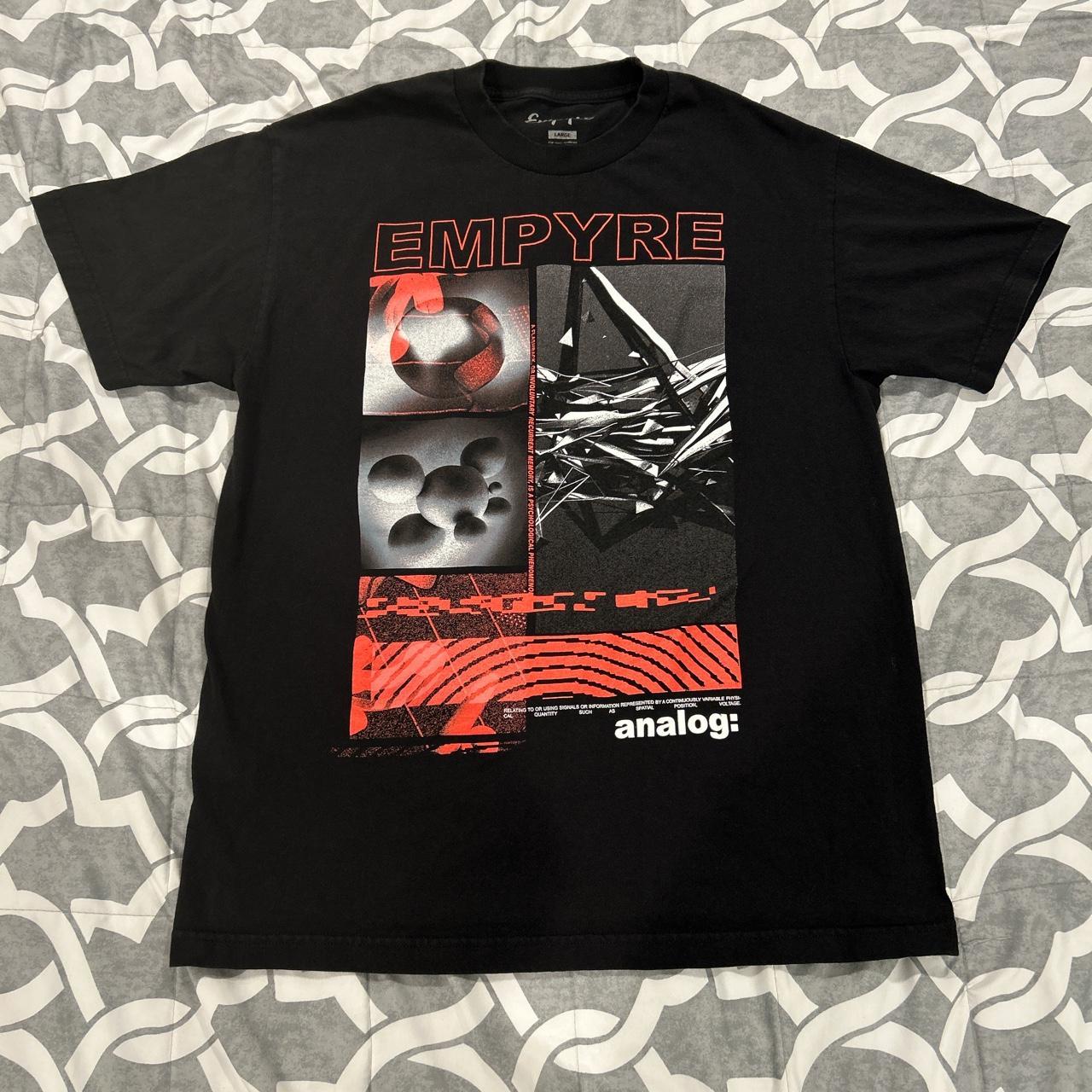 Empyre Black Graphic Tee Size large No tears stains... - Depop