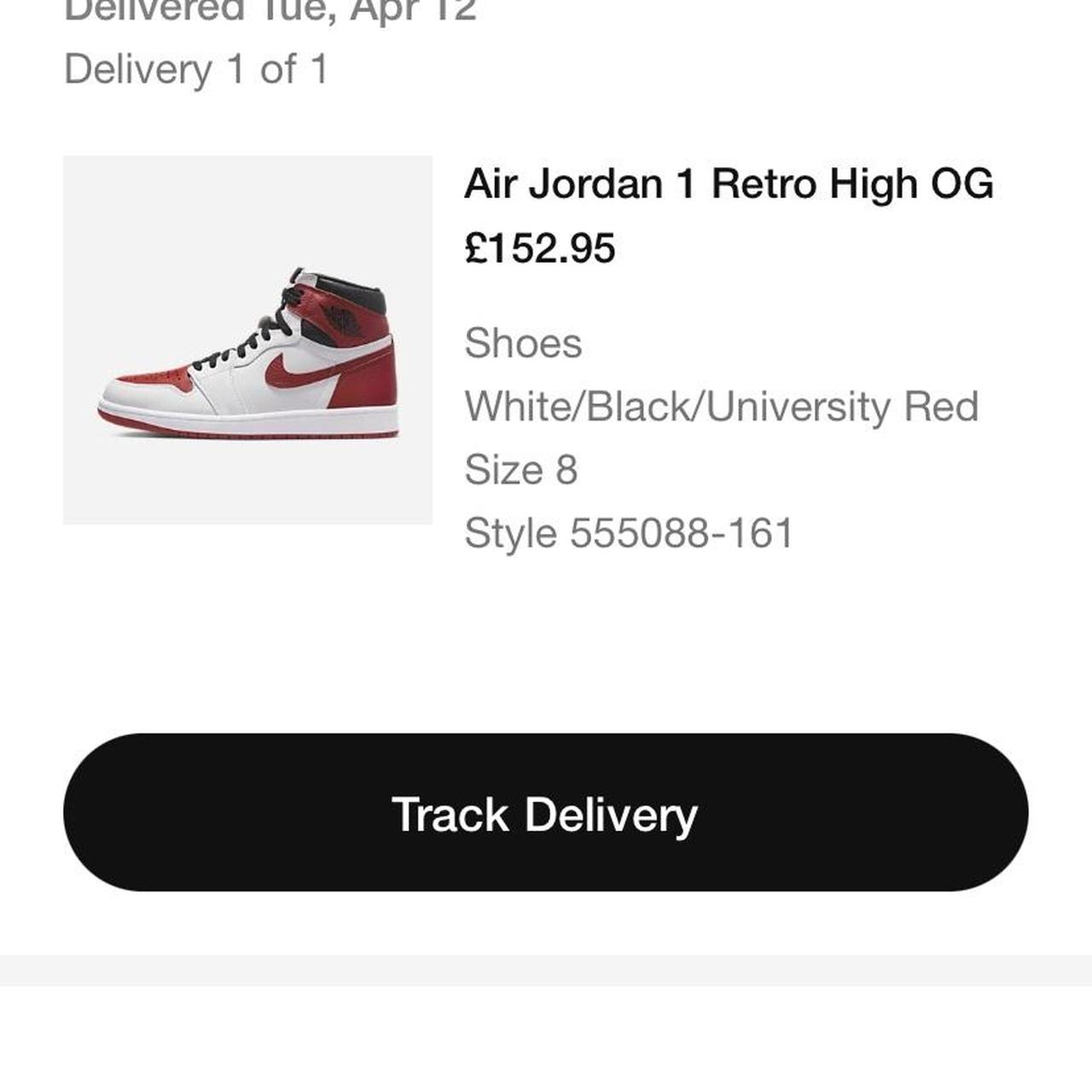 Jordan Men's Red and White Trainers | Depop