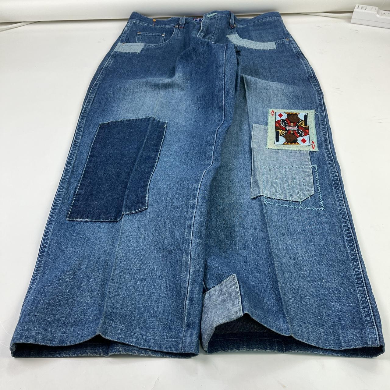 baggy deadstock fubu jeans hemmed to 38/30 tagged... - Depop
