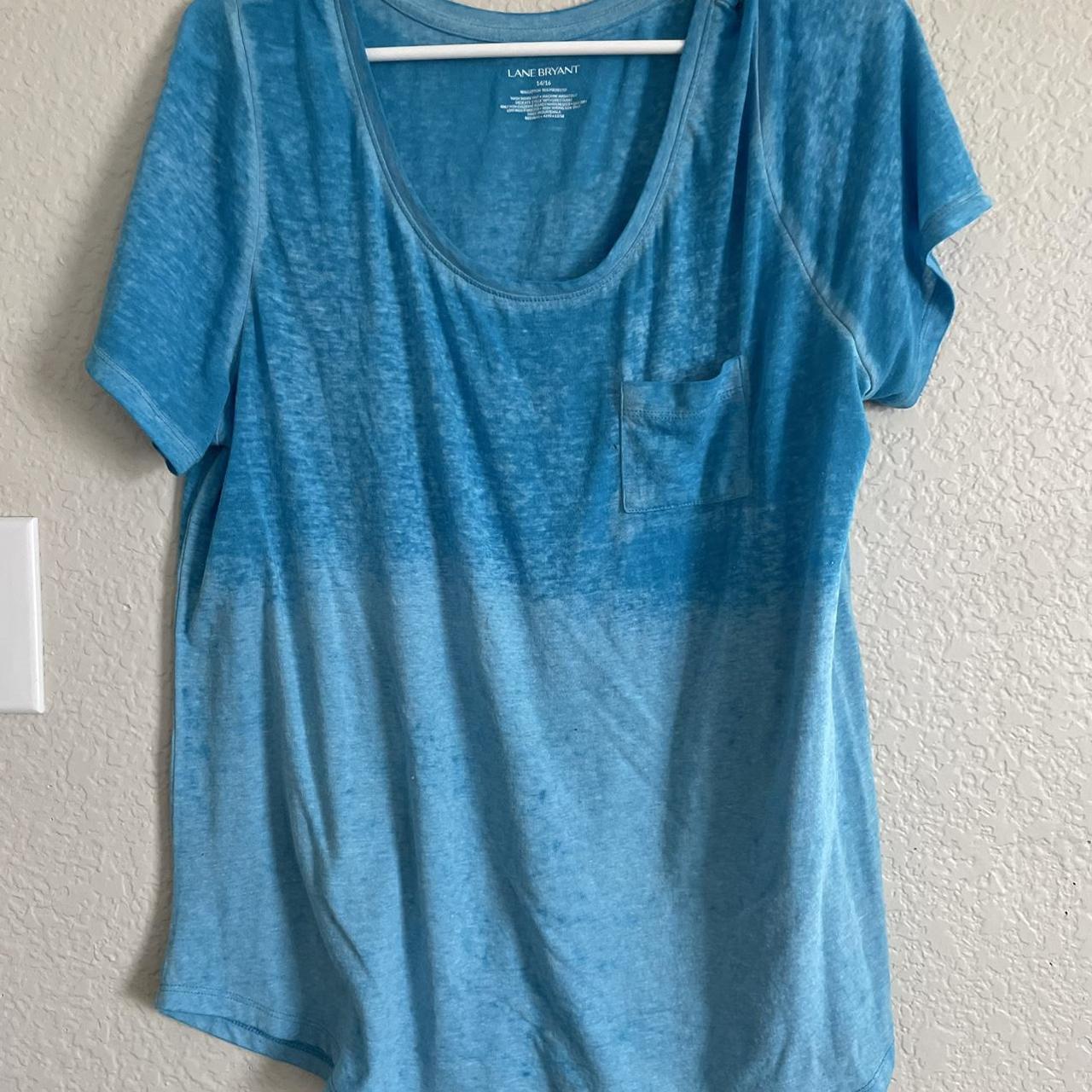 Lane Bryant Women's Blue Shirt | Depop