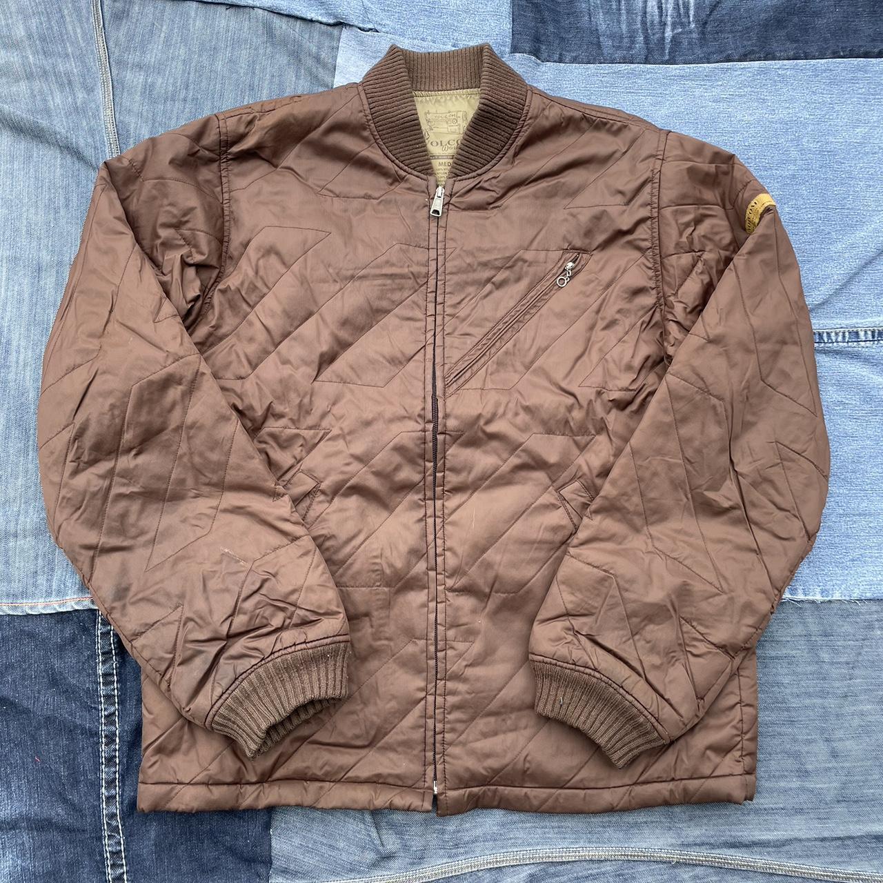 🍁 Volcom Puffer bomber style jacket Sz M Measures... - Depop