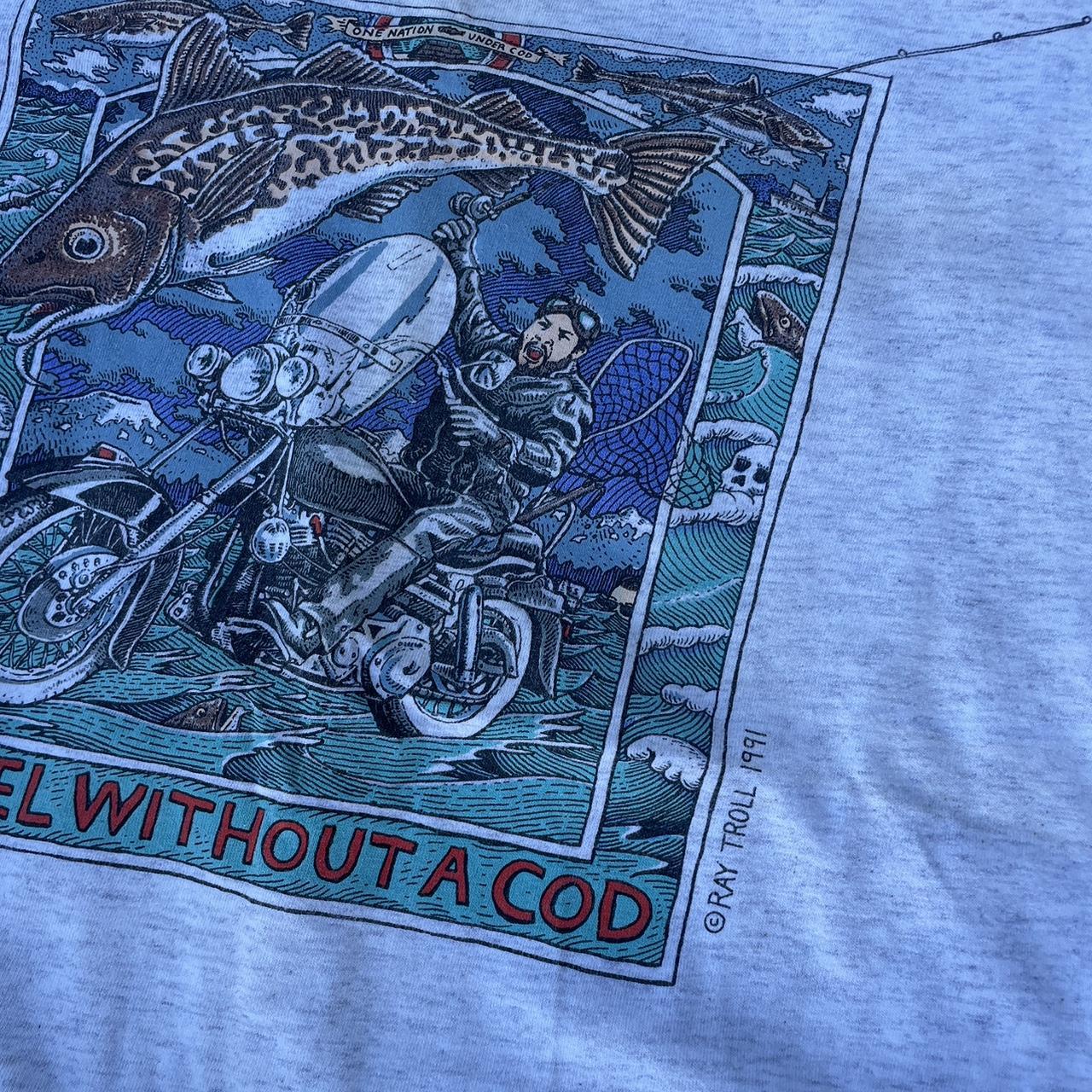 🍁 1991 Single stitch rebel without a Cod Tee sz... - Depop