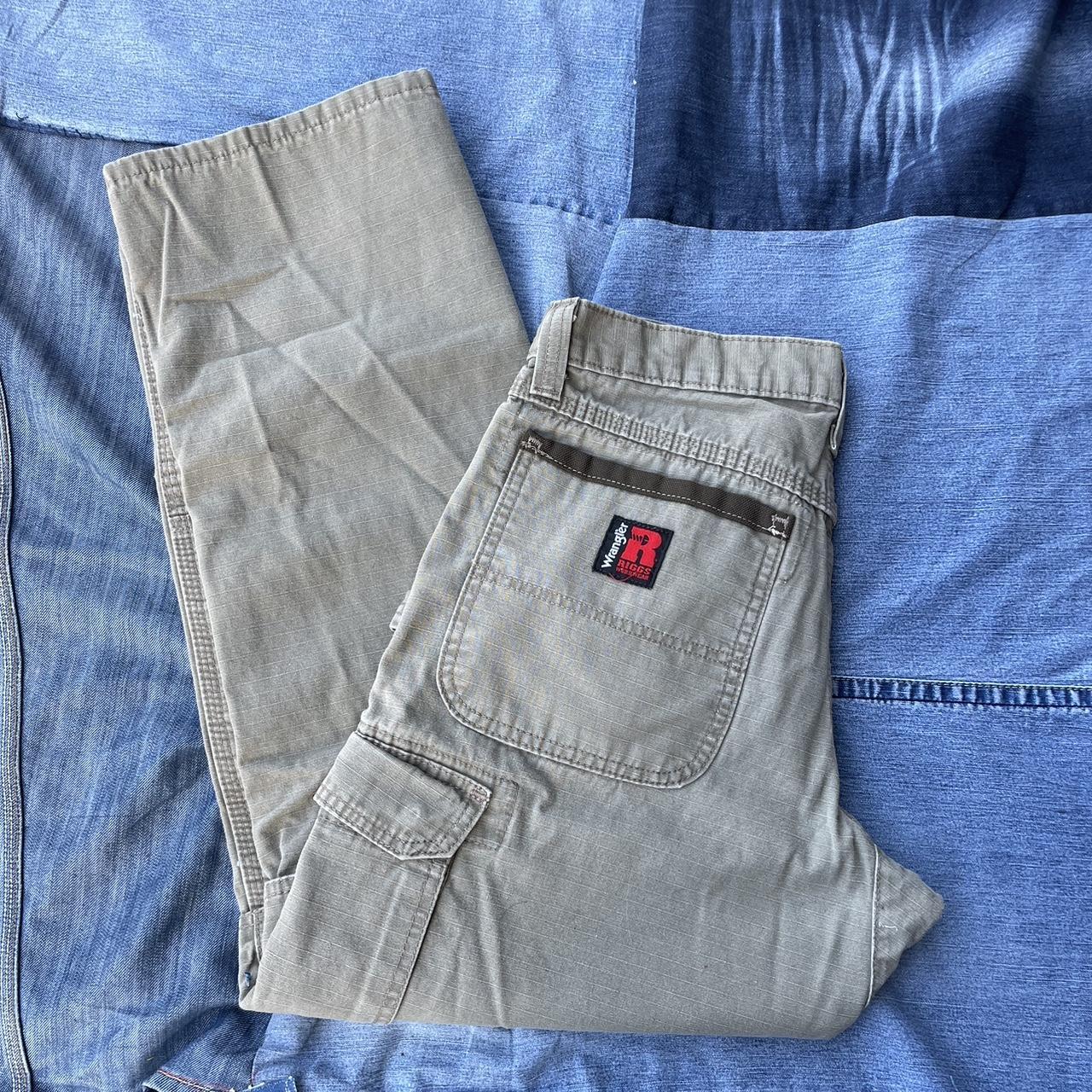 🍁 wrangler Riggs vintage baggy cargo pants Sz 32 x... - Depop