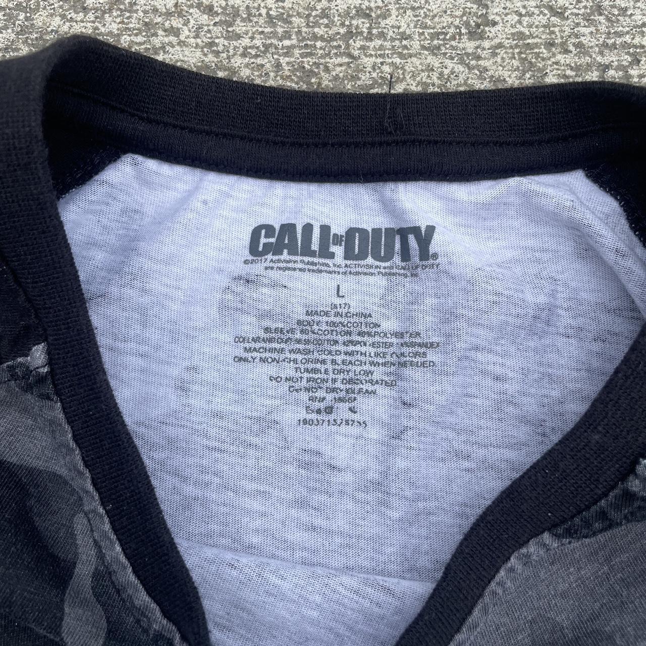 2000s Call Of Duty Y2k grunge skull camo long sleeve... - Depop