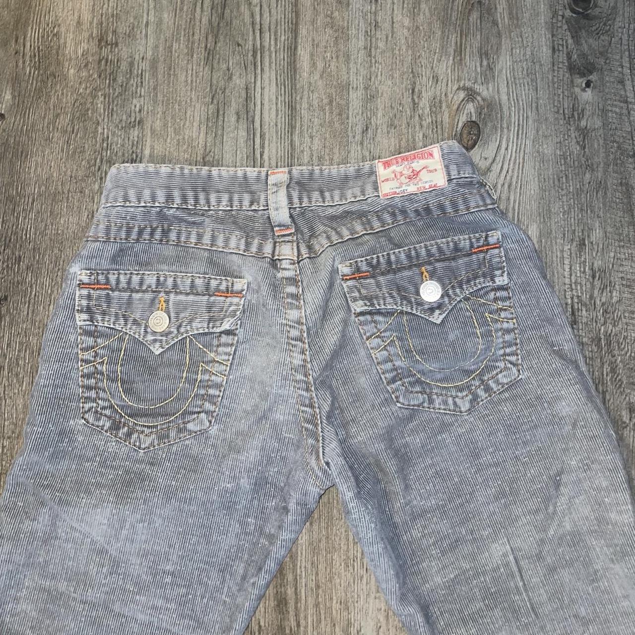 true religion gray jeans size 29 LOW RISE see try... - Depop