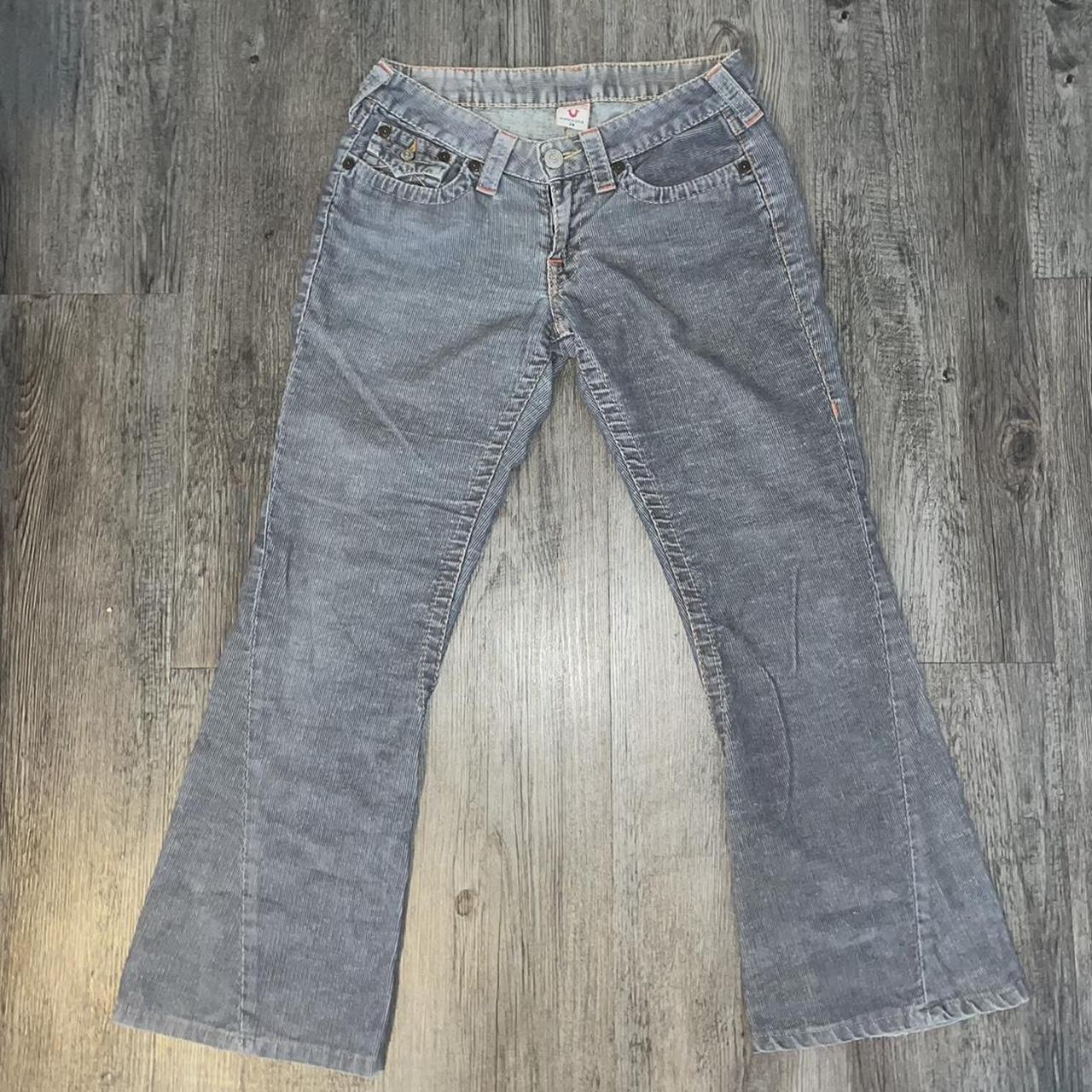 true religion gray jeans size 29 LOW RISE see try... - Depop