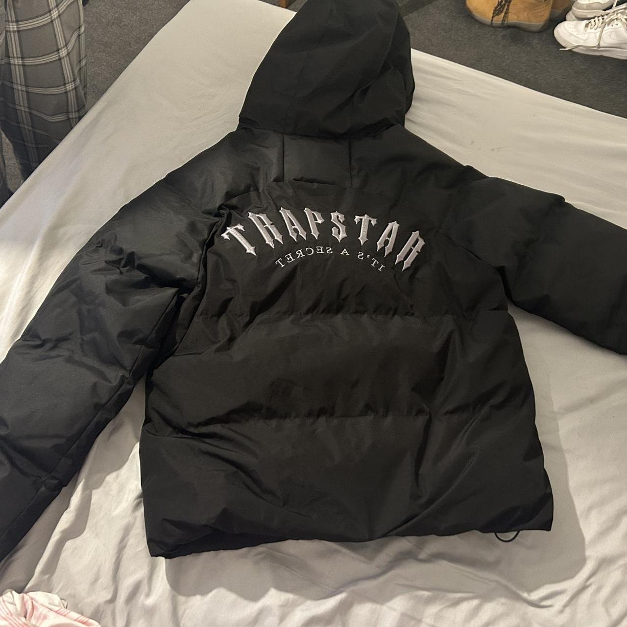 Black and grey trapstar coat Authentic no bs can... | Depop