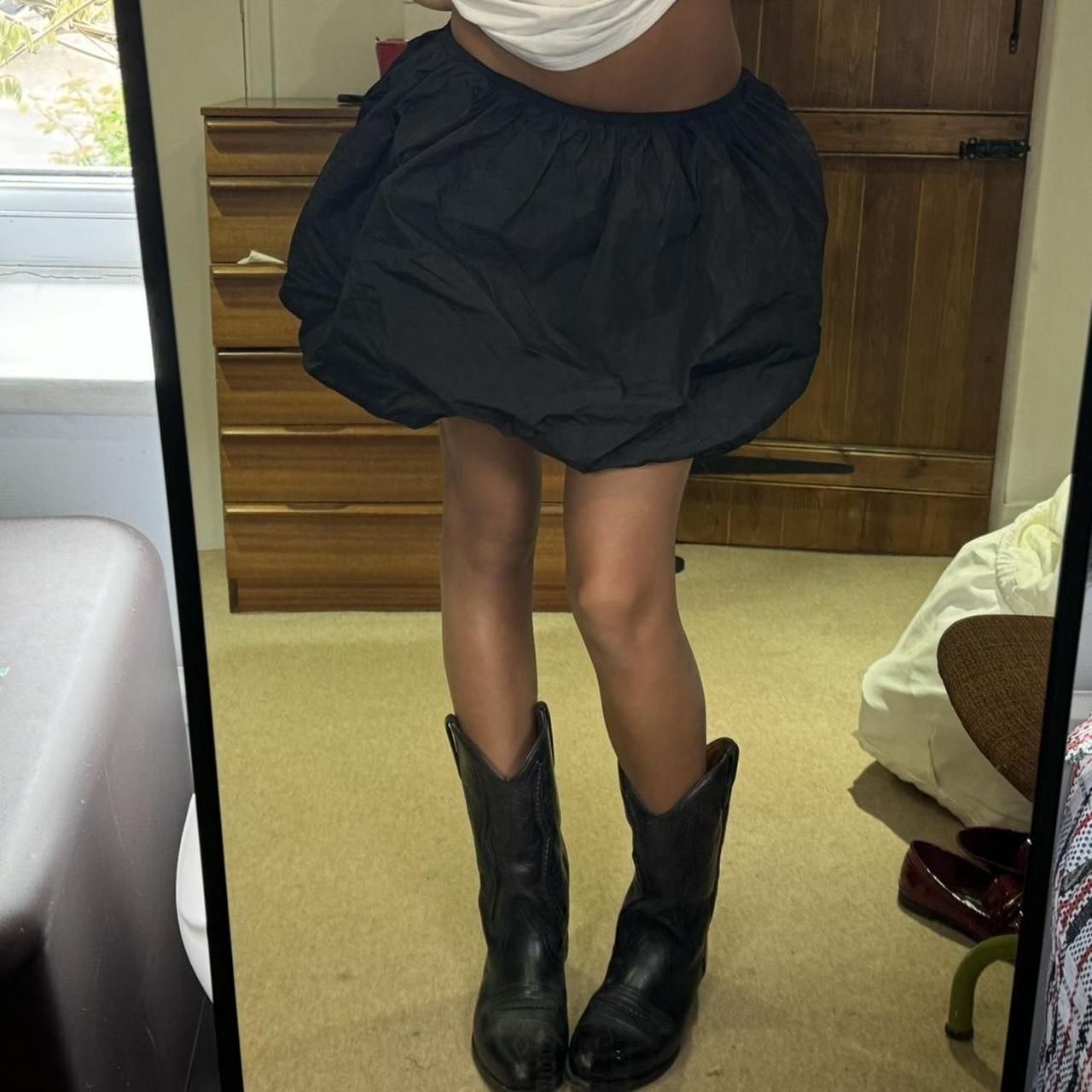 Black poof skirt size UK 8 - Depop