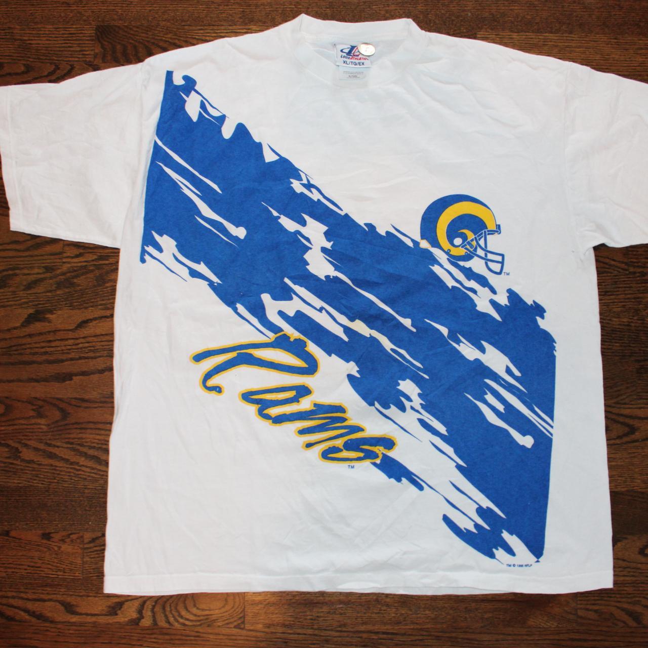 Vintage Rams Splash Shirt Logo Athletic Tag: Logo... - Depop