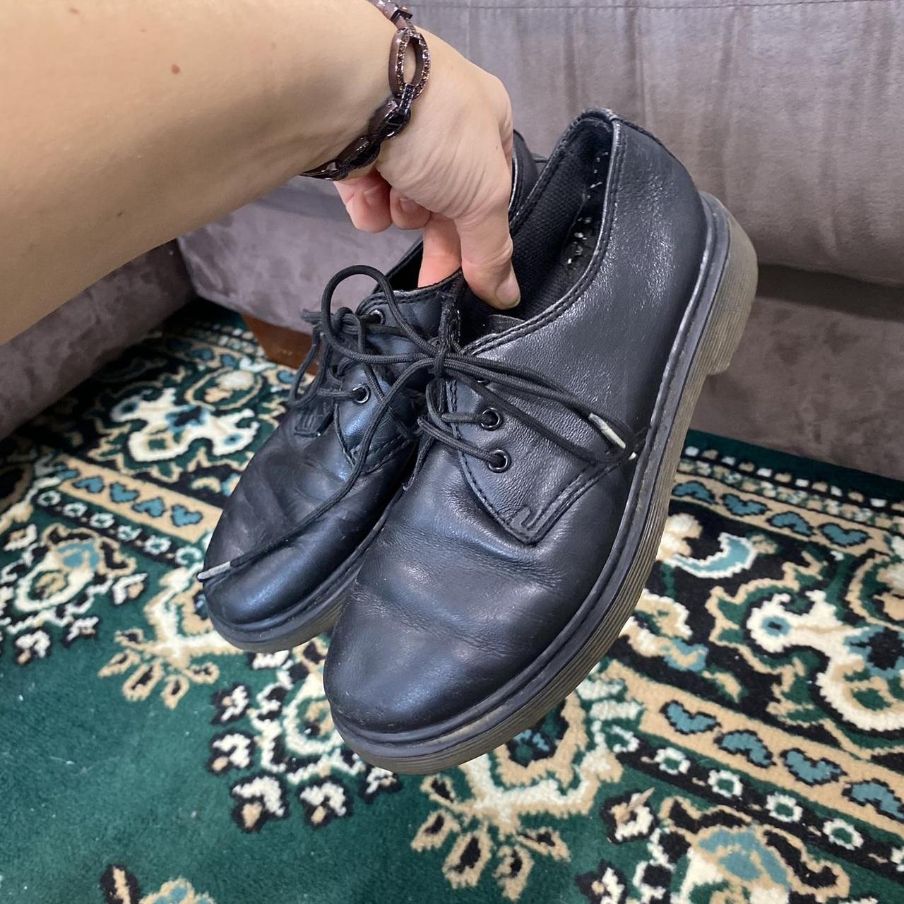 low rise vintage everly black doc martens. size 2... - Depop