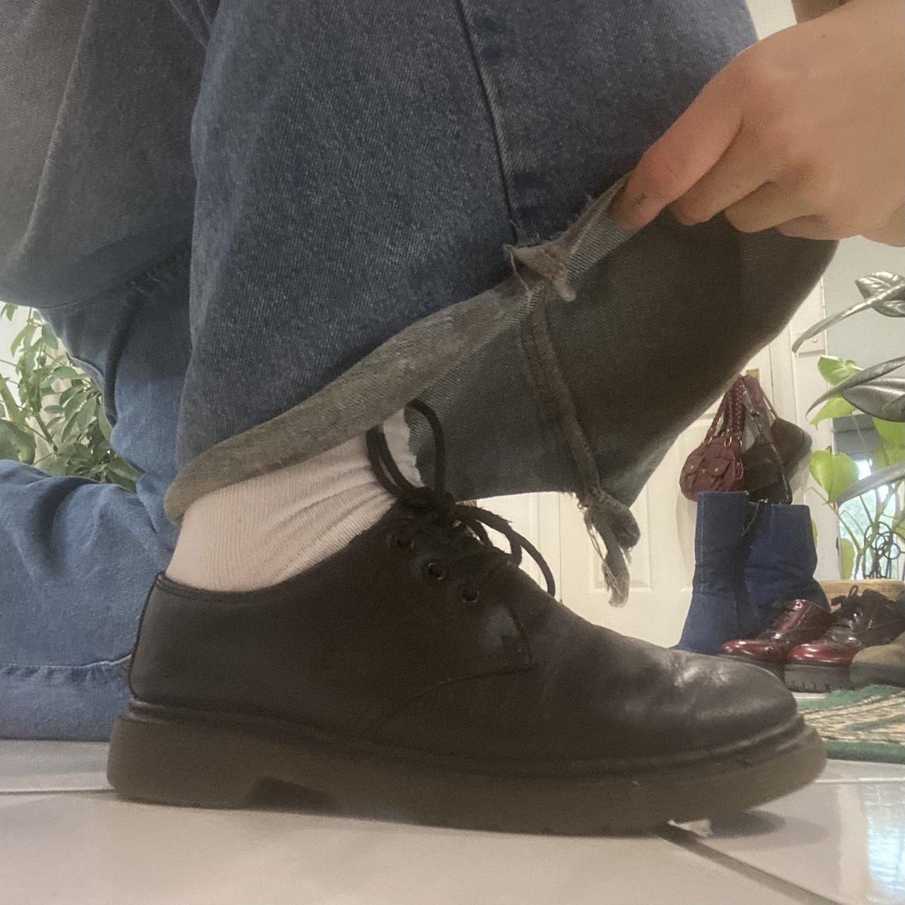 low rise vintage everly black doc martens. size 2... - Depop