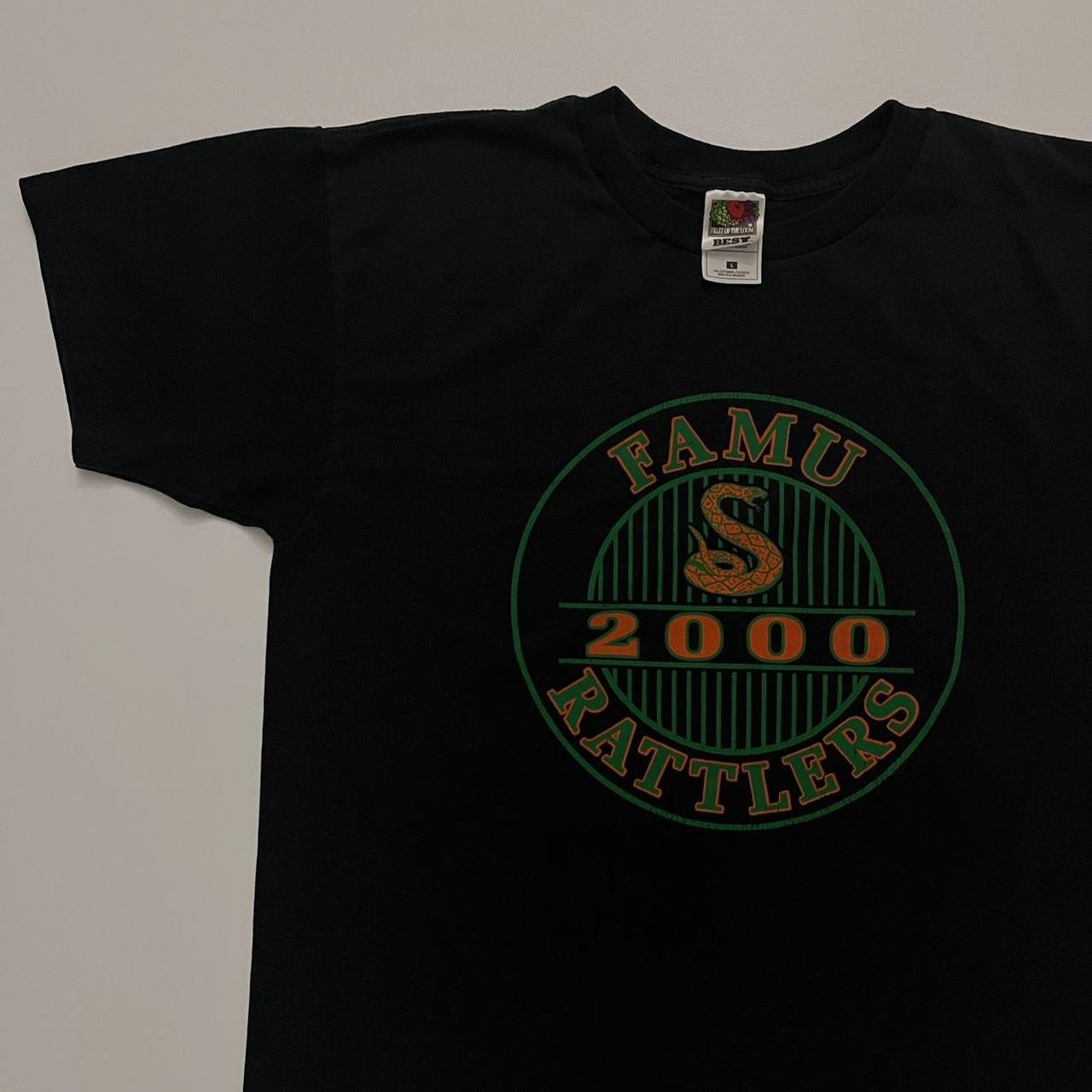 Vintage FAMU Rattlers 2000 Black Shirt Size... - Depop