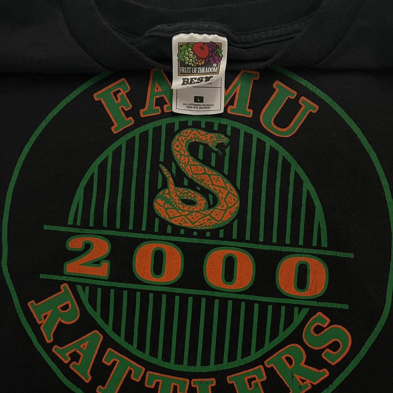 Vintage FAMU Rattlers 2000 Black Shirt Size... - Depop