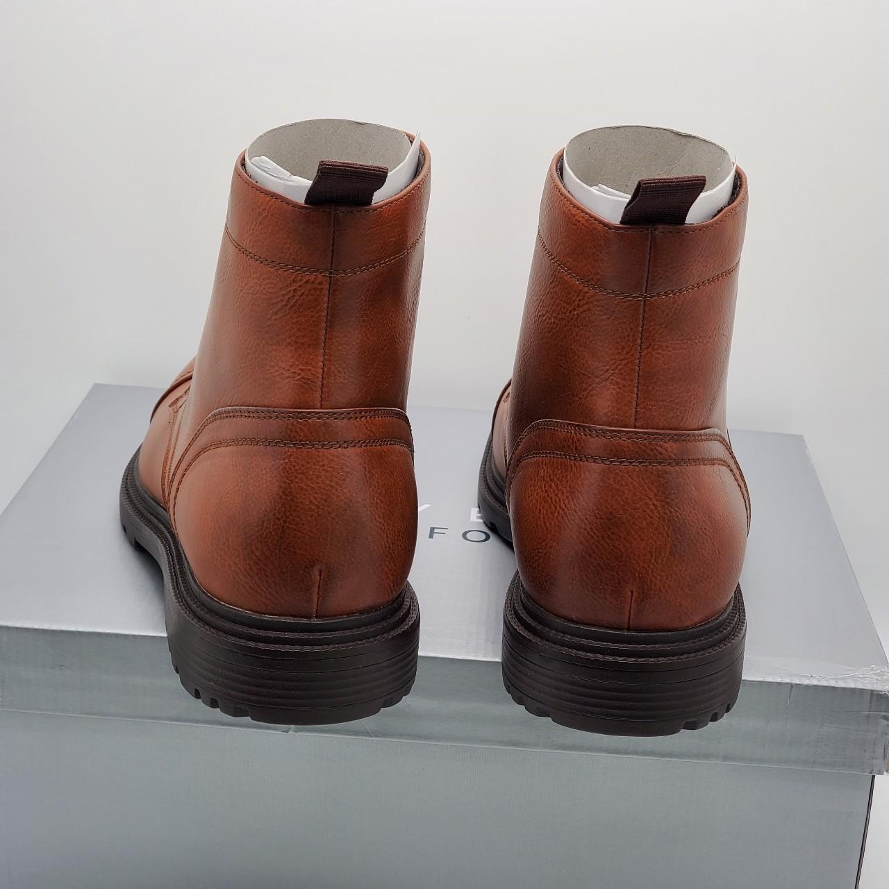 Perry Ellis Captain Brown Lace Up Boots Sz 9 Mens New - Depop