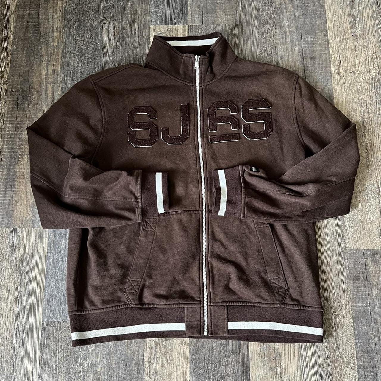 Sean John Men's Brown and White Jacket | Depop