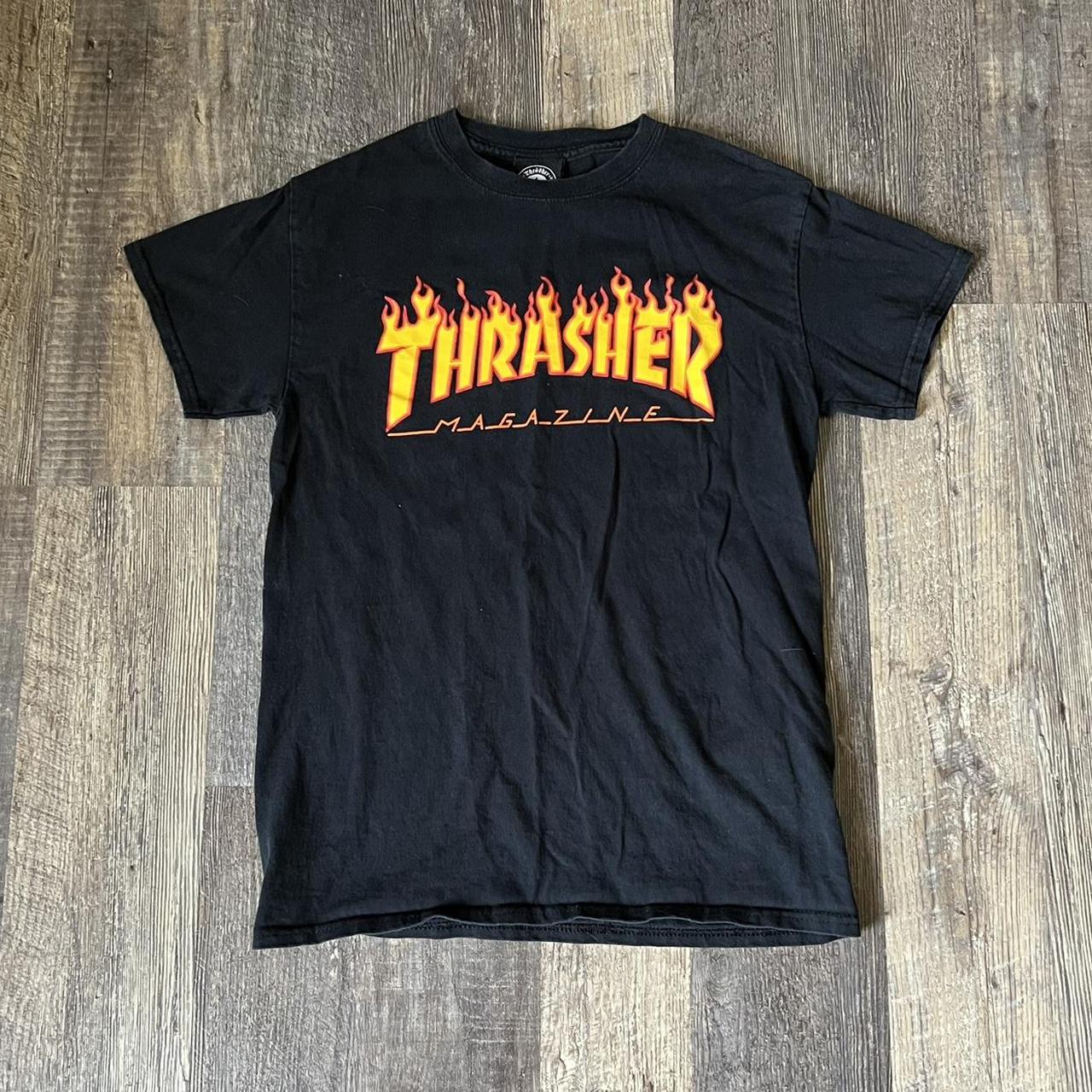 Thrasher Flame Tee Size S #thrasher #skater... - Depop