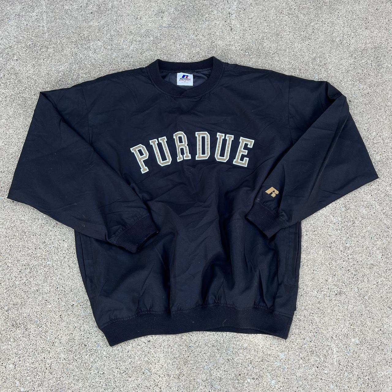 Vintage Purdue University Windbreaker Pull Over Size... - Depop