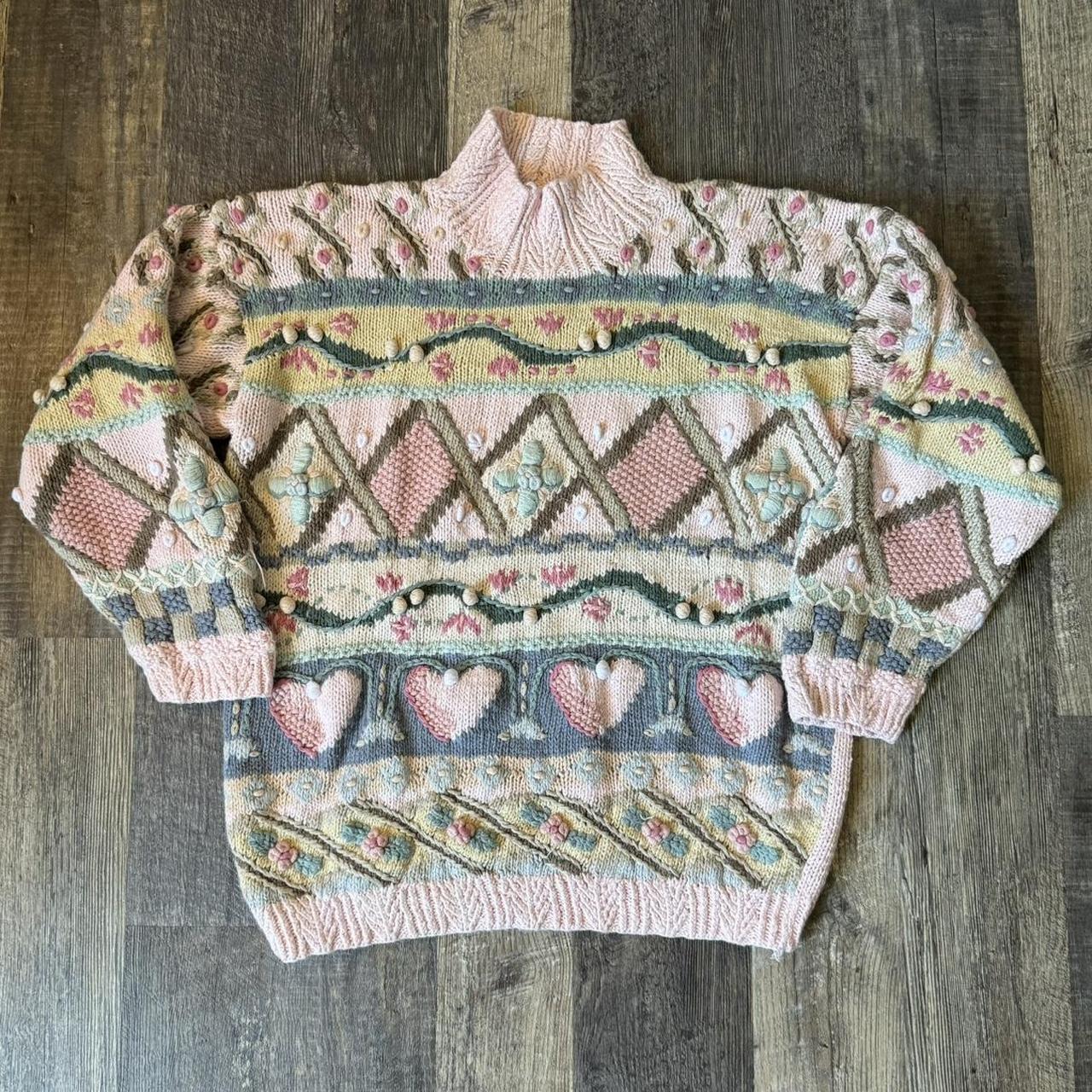 Vintage Lauren Hansen Hand Knit Sweater 1 of 1... - Depop