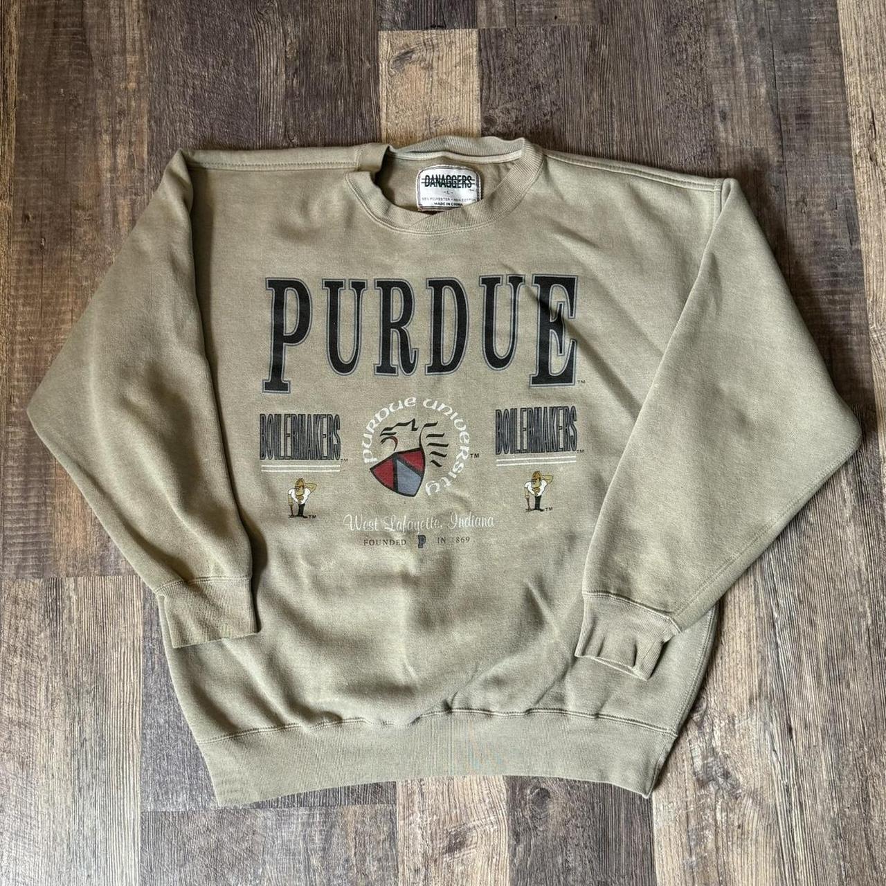 Vintage Purdue University Crewneck Tagged L Measured... - Depop