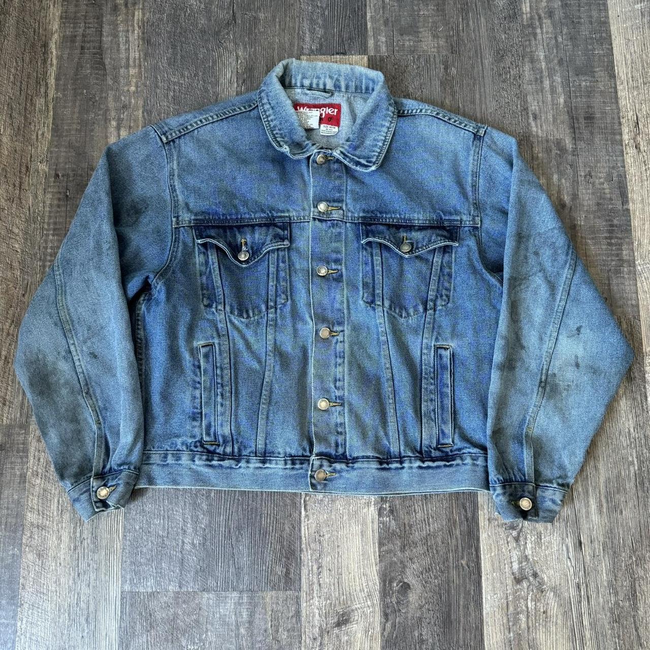 Vintage Wrangler Denim Trucker Jacket Super dope... - Depop