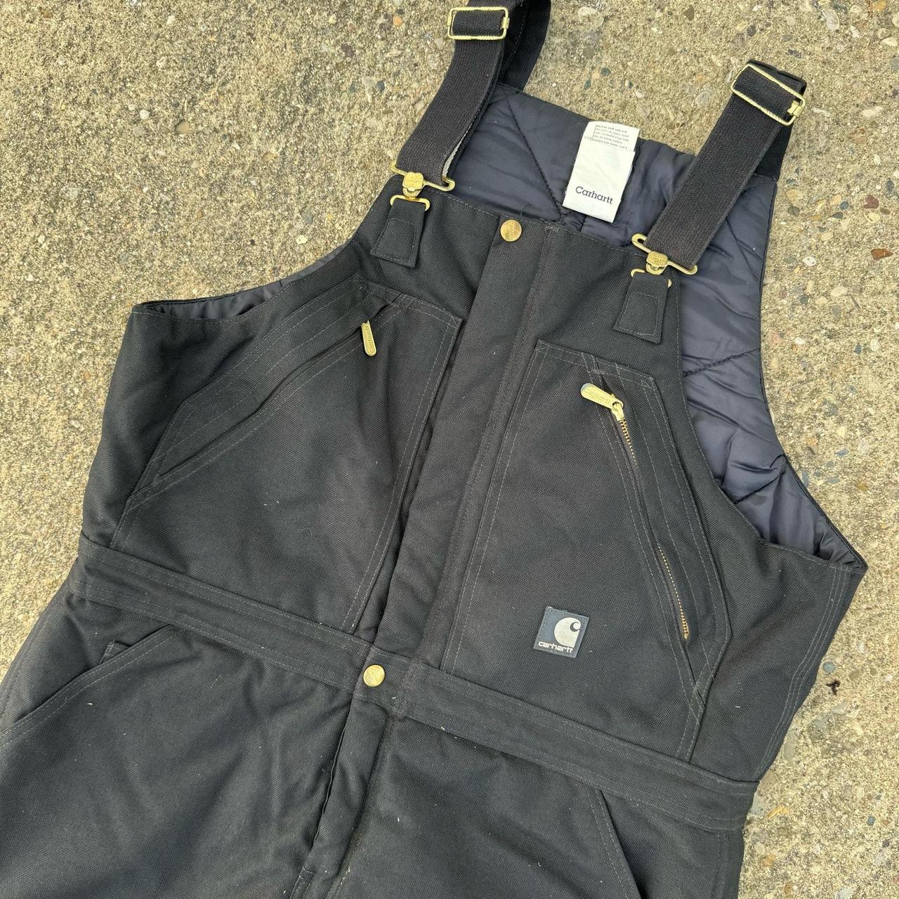 Vintage Carhartt Double Knee Quilt Lined... - Depop