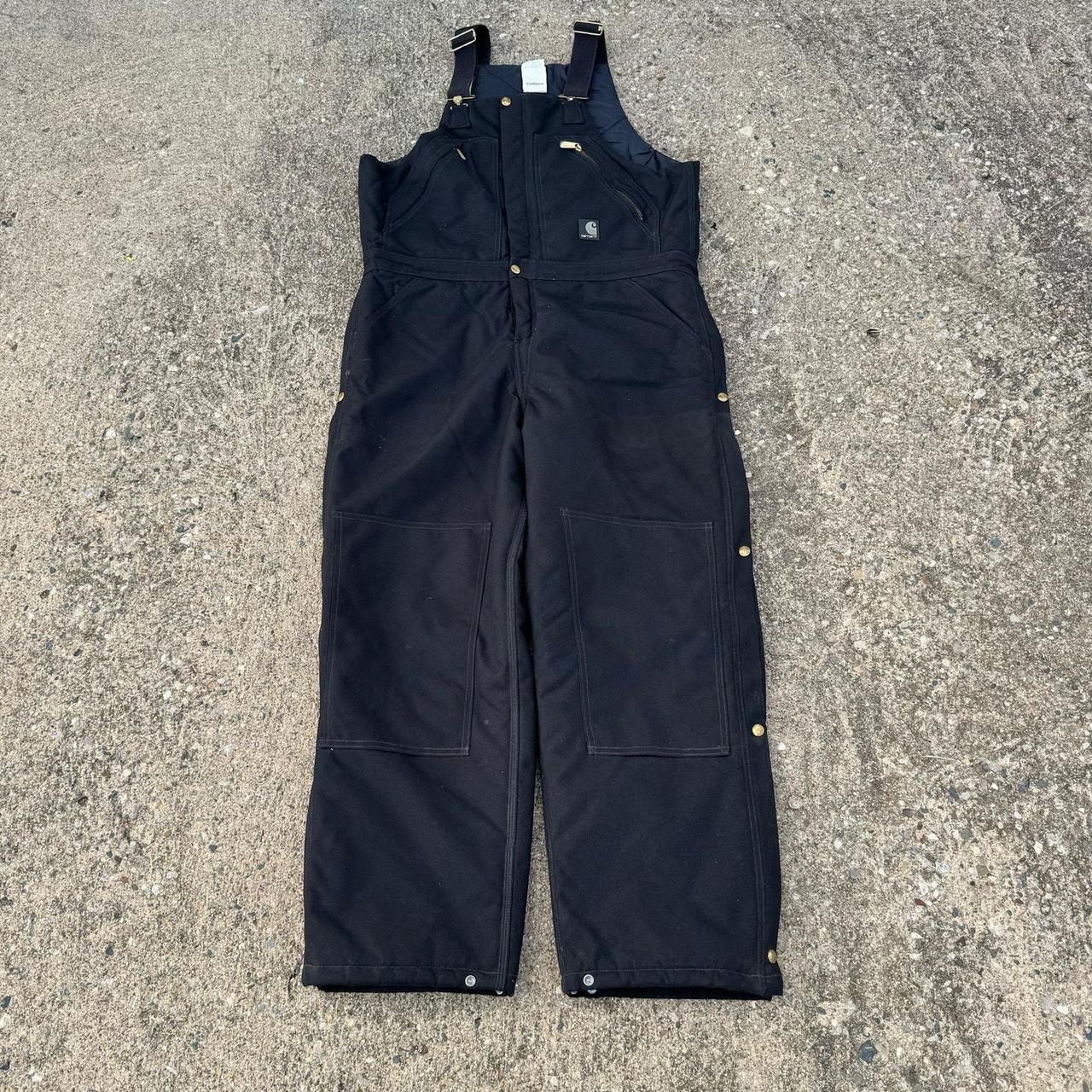 Vintage Carhartt Double Knee Quilt Lined... - Depop