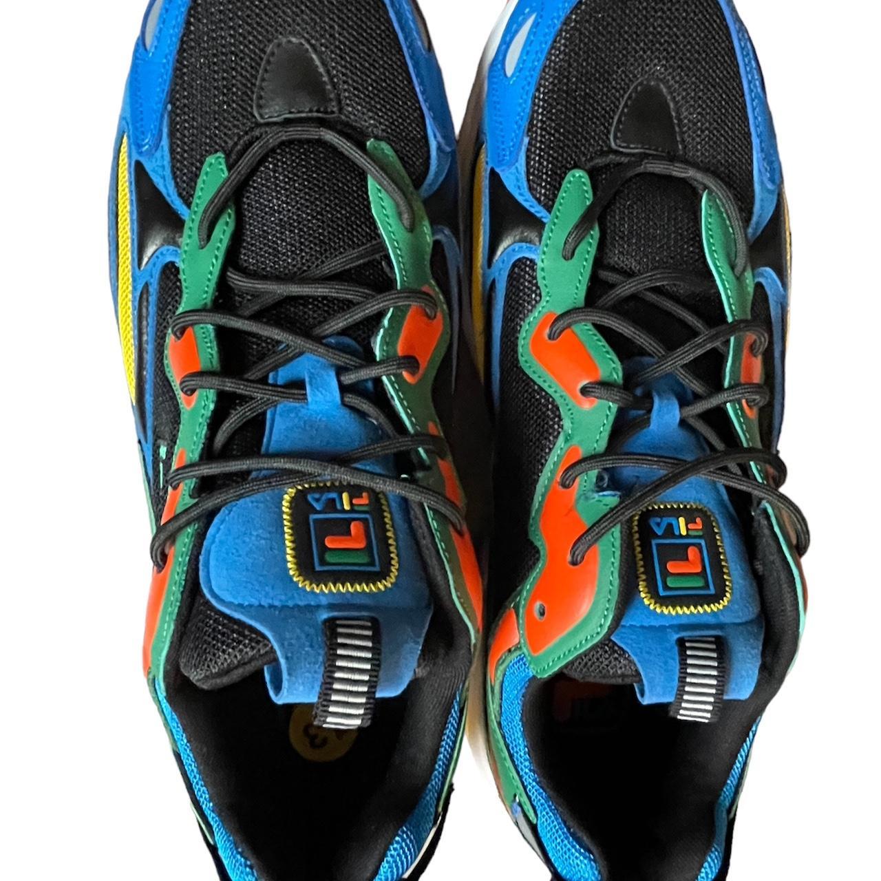 Fila Ray Tracer Black/White-Multi (1RM01697 018)... - Depop