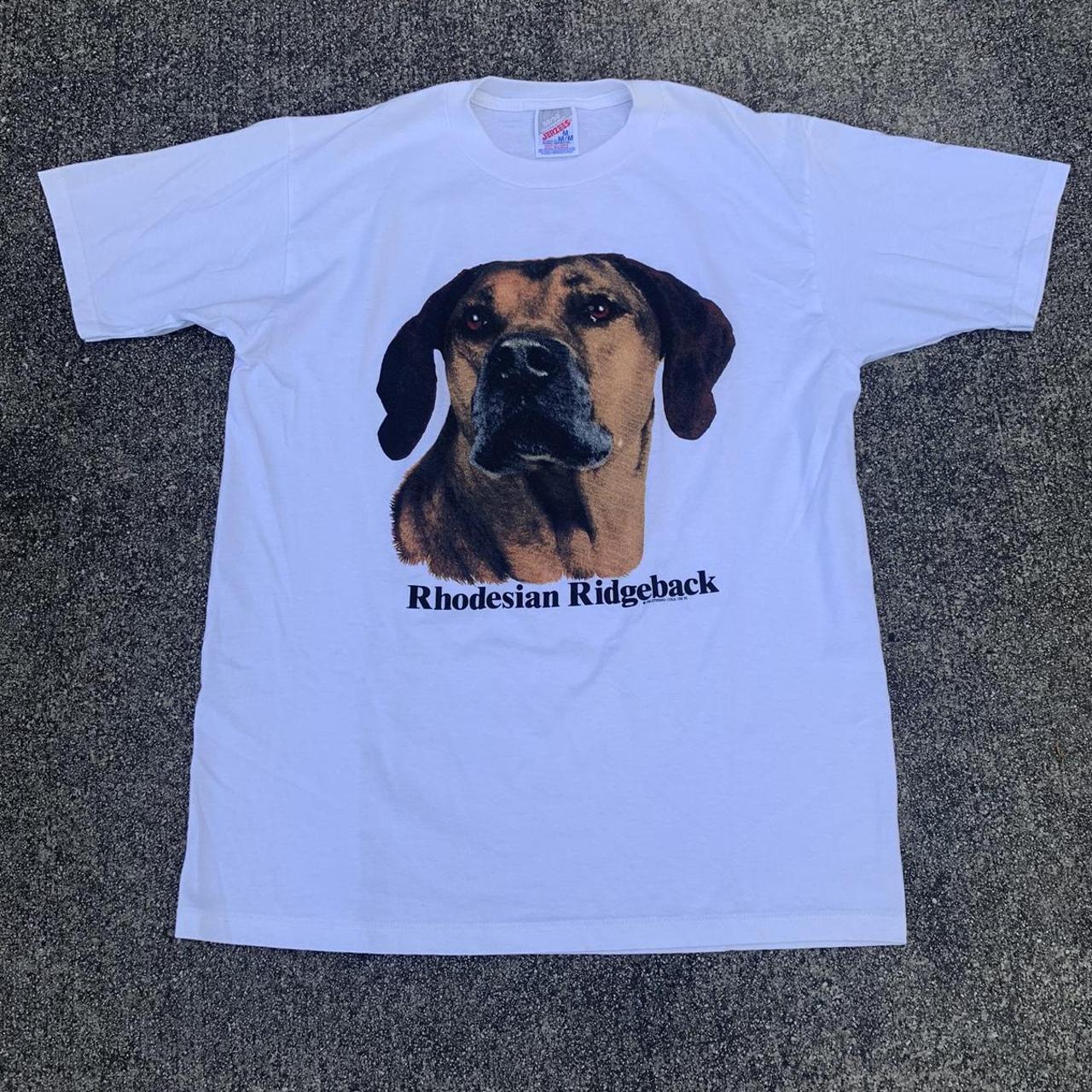 Vintage 1991 Rhodesian Ridgeback Dog Graphic Shirt,... - Depop