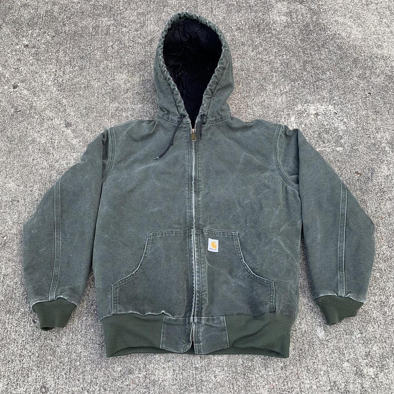 Vintage Early 2000s Carhartt Faded Army Green Full... - Depop