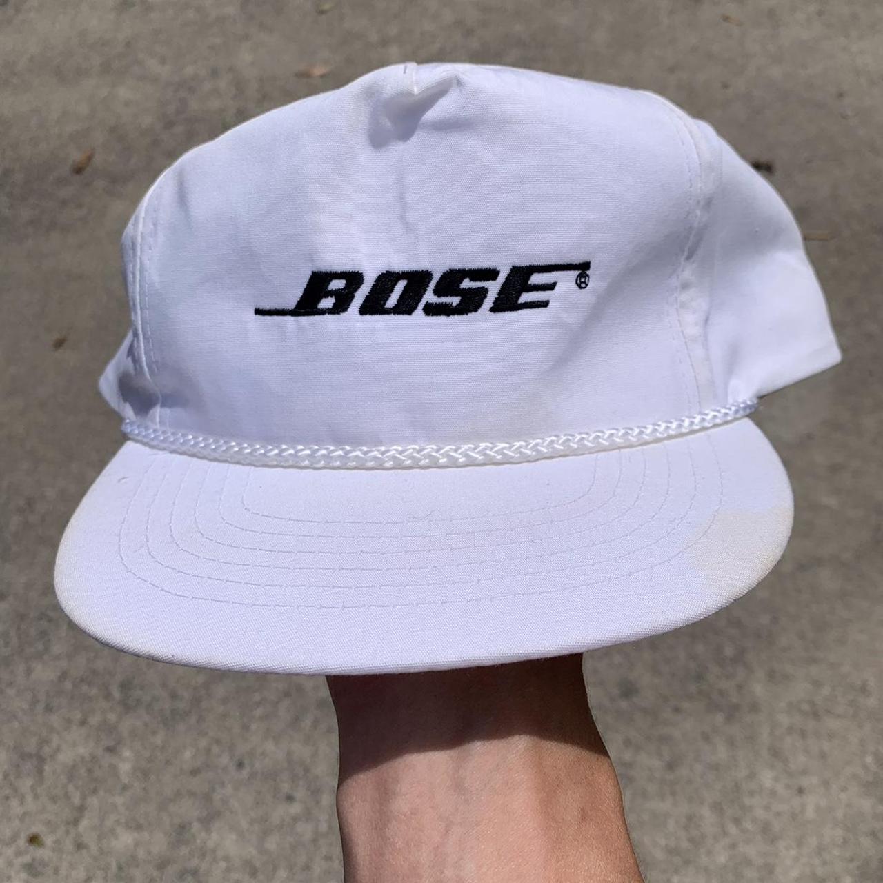 Vintage 80s/90s Bose Embroidered Leather Strap Back... - Depop