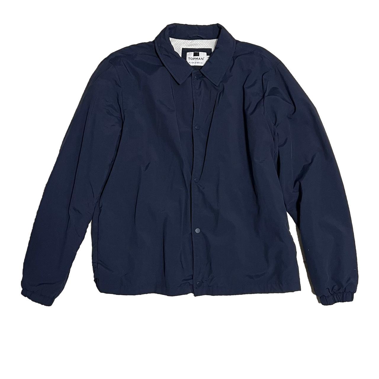 Topman Coach Jacket Color: Navy Size: L #thrifted... - Depop