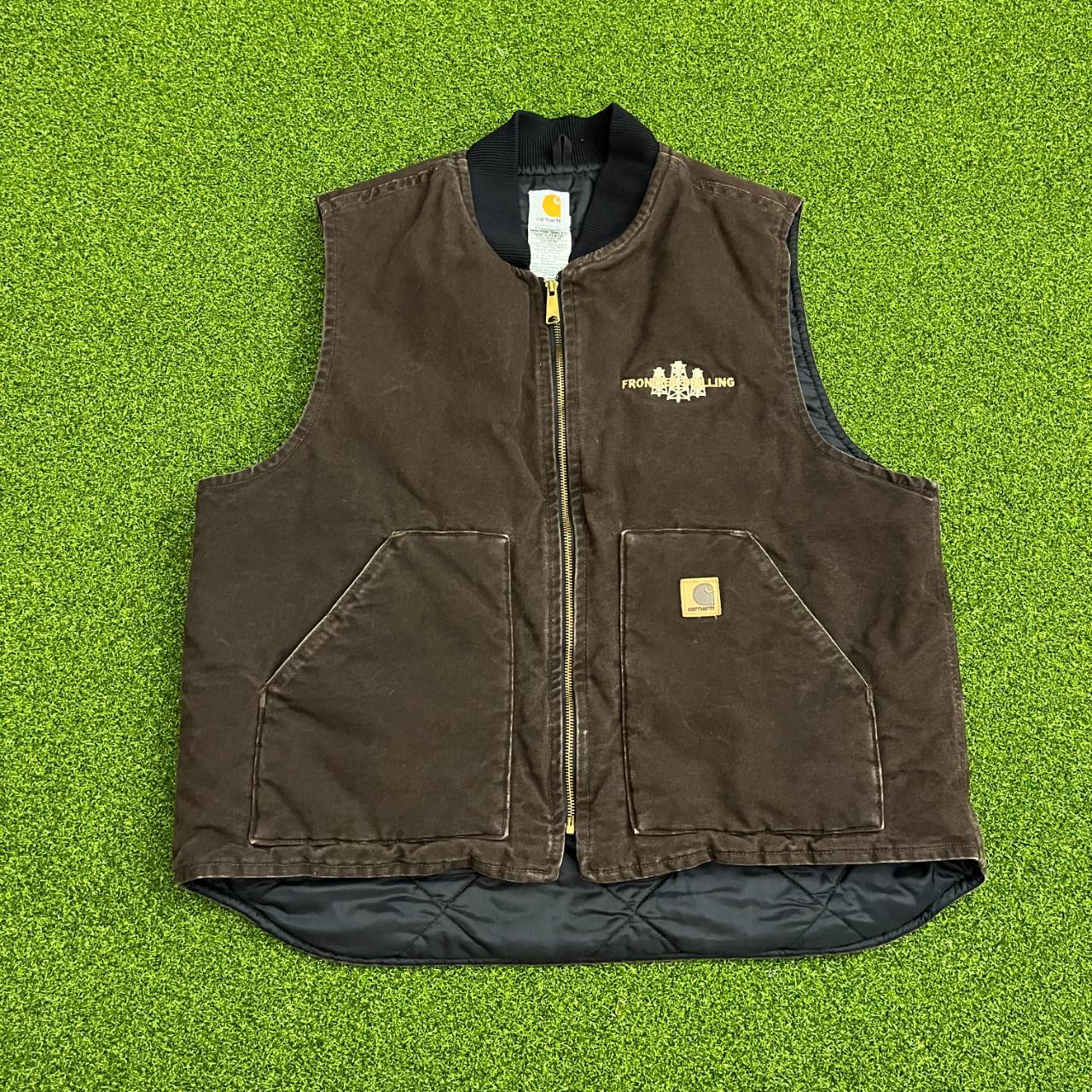 Sick Carhartt Vest Really Cool Embroidery On Depop