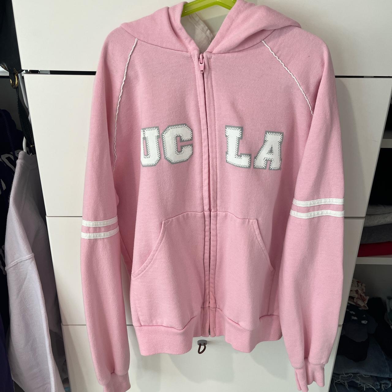 Pink UCLA zip up hoodie in women’s XS. I used to... - Depop