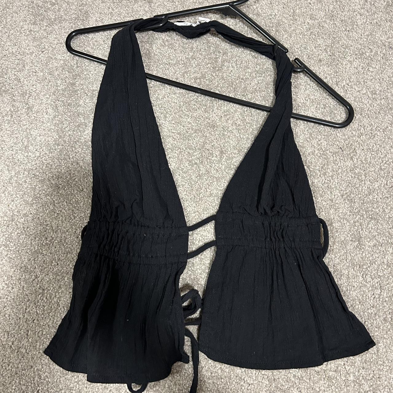 glassons black halter neck backless top - hardly... - Depop