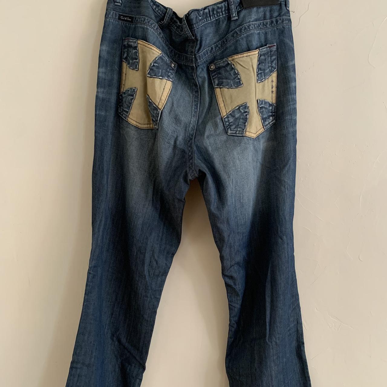 Iron Cross jeans #grunge #ironcross #jnco #edhardy... - Depop