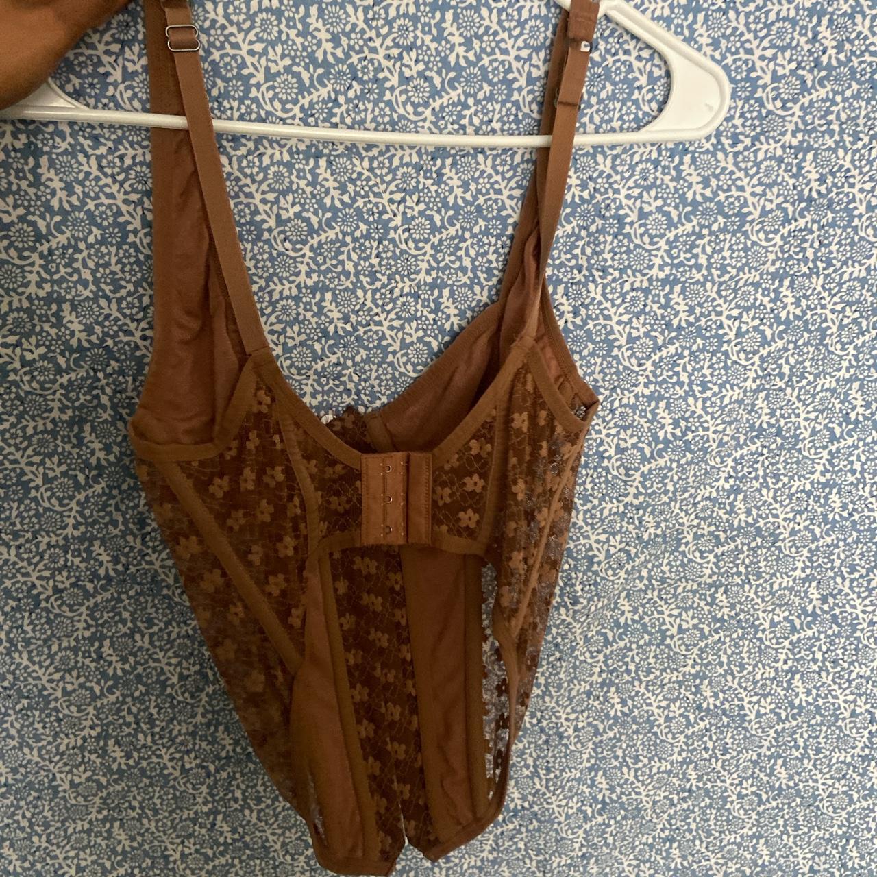 Urban Outfitters Corset Top It Is Brown And Clasps Depop