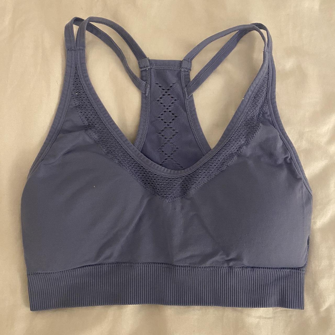 Medium blue sports bra, razorback Very flattering -... - Depop