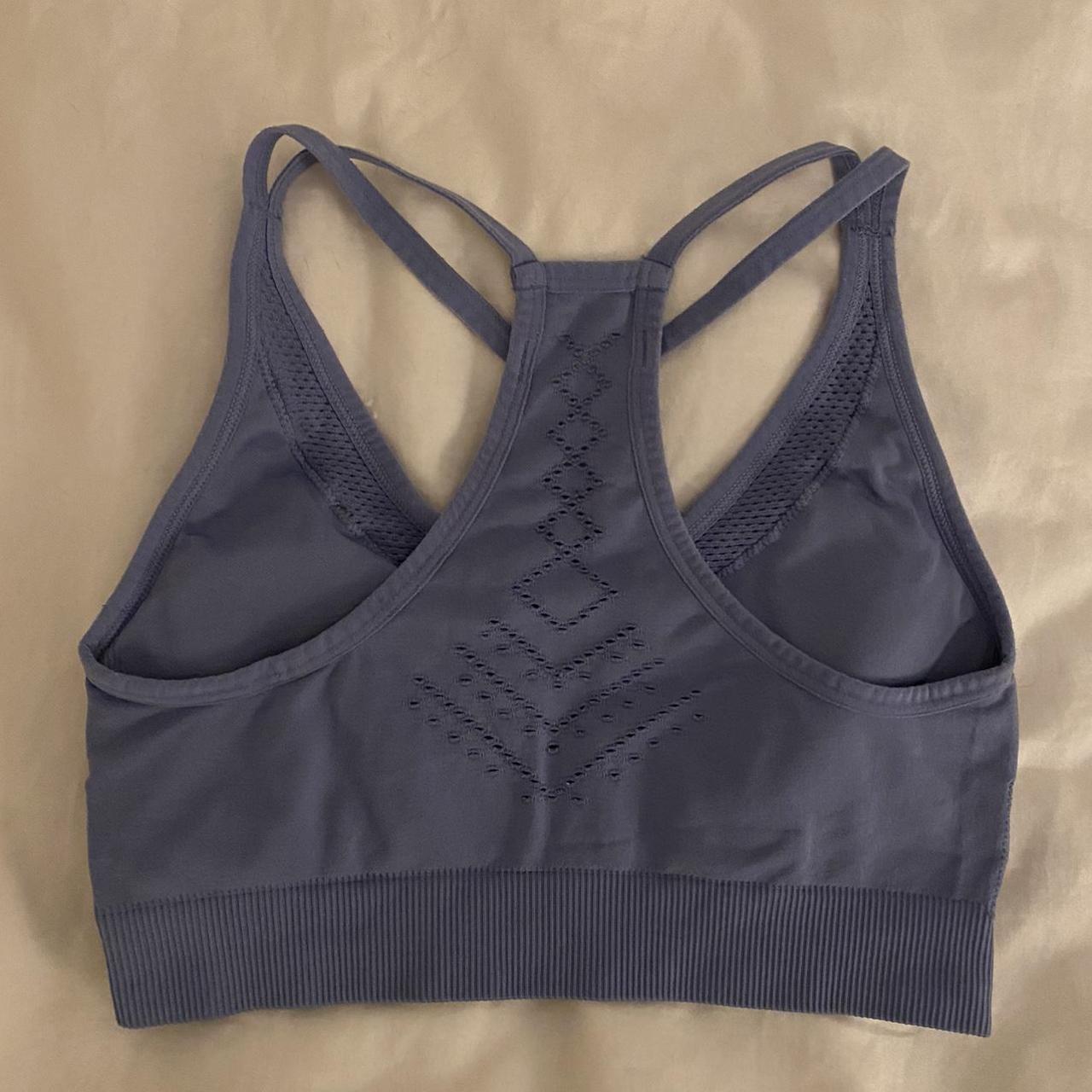 Medium blue sports bra, razorback Very flattering -... - Depop