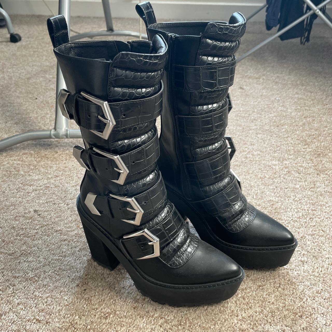 Killstar boots, worn once, don’t even look worn,... - Depop