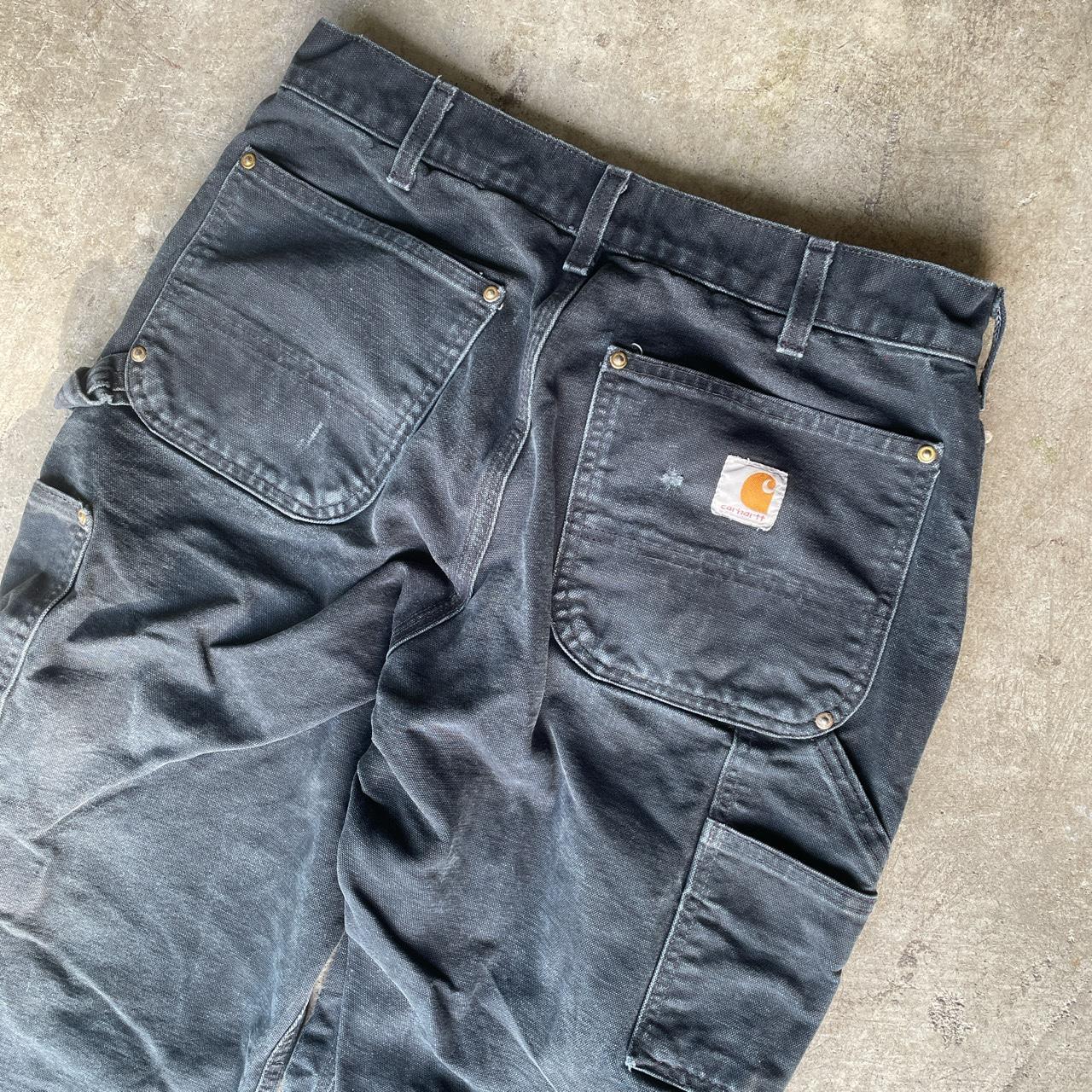 90s carhartt double knees made in usa size 33... - Depop