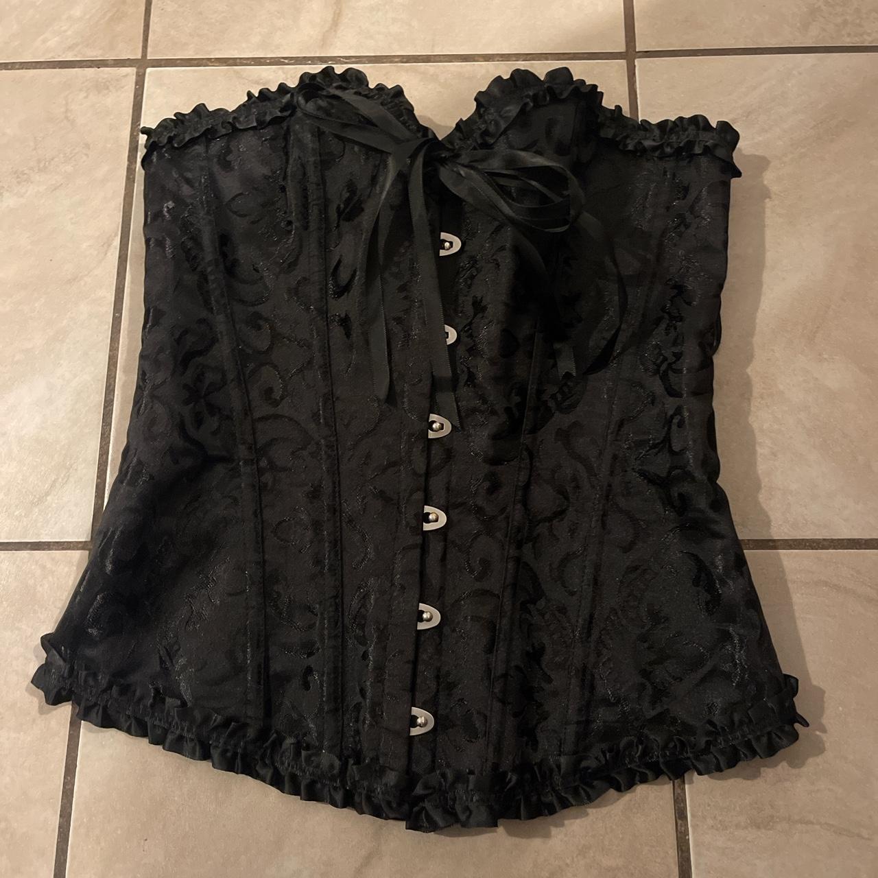 Cute black corset. •fits sizes small or medium,... - Depop