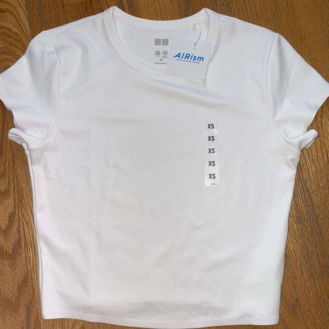 uniqlo airism white tshirt tee - xs - airism... - Depop
